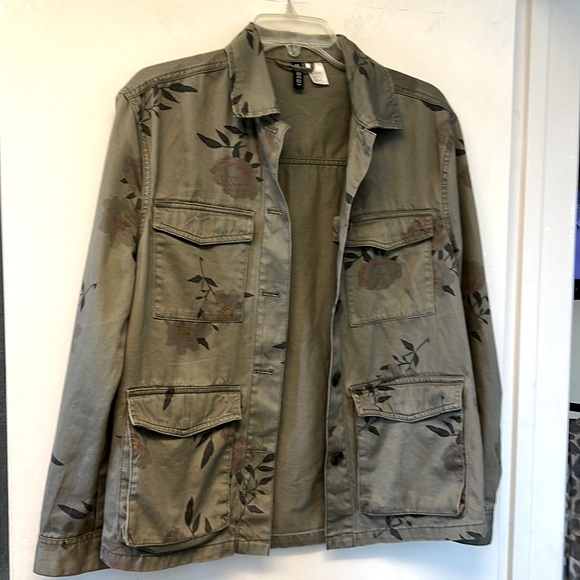 Divided | Jackets & Coats | Euc Floral Design Army Style Jacket By ...